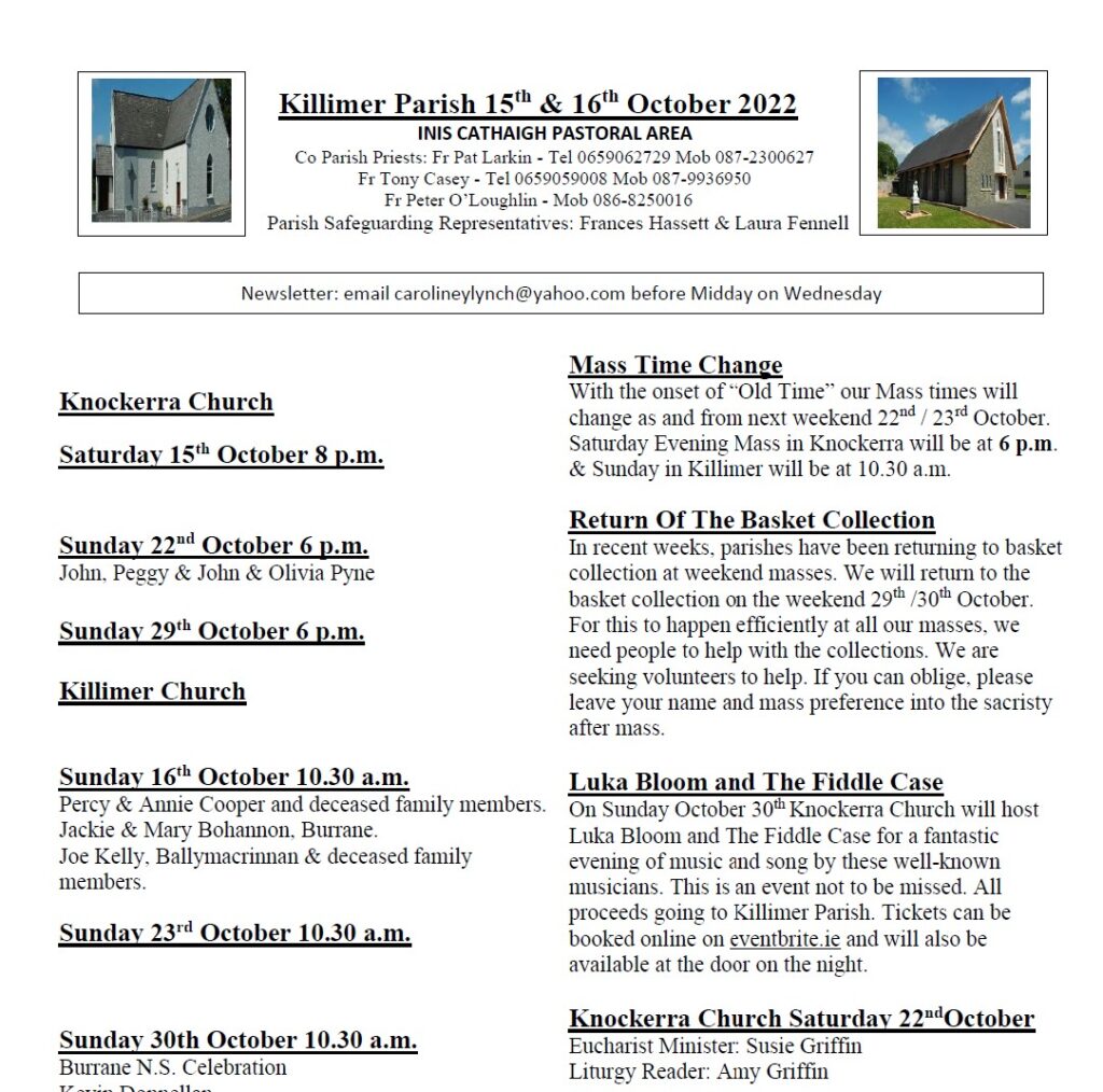 Live – Killimer Parish